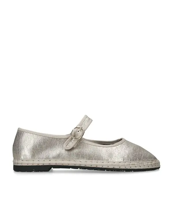 FLABELUS Flor Mary Jane Flats - Nude