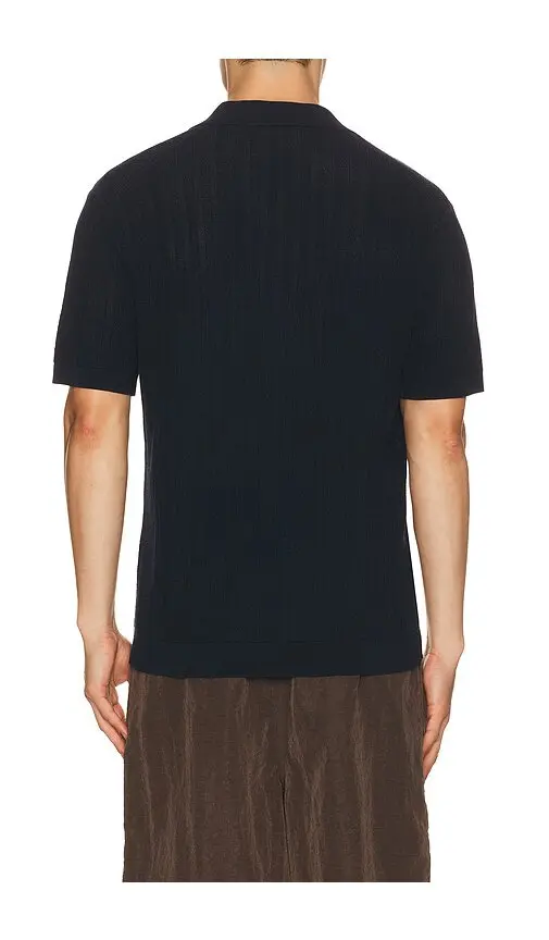 Theory Camp Collar Shirt In Navy