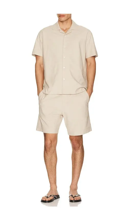 Theory Soft Terry Short - Warm Silver Cloud