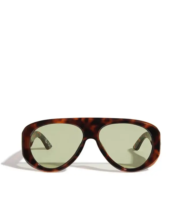 Le Specs Dream Boat Aviator Sunglasses - Brown
