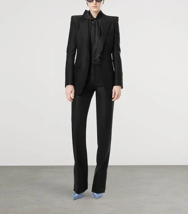 TOM FORD Wool-silk Tailored Trousers