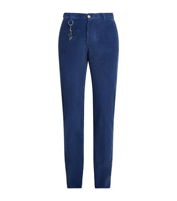 Paul & Shark Cotton-cashmere Corduroy Trousers - Navy