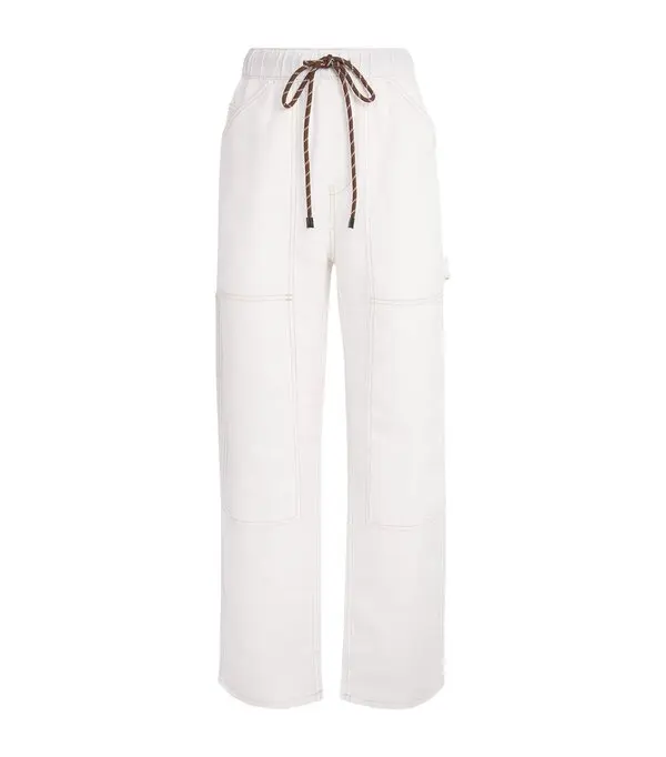 Rag & Bone Linen Atlas Wide-leg Trousers - White