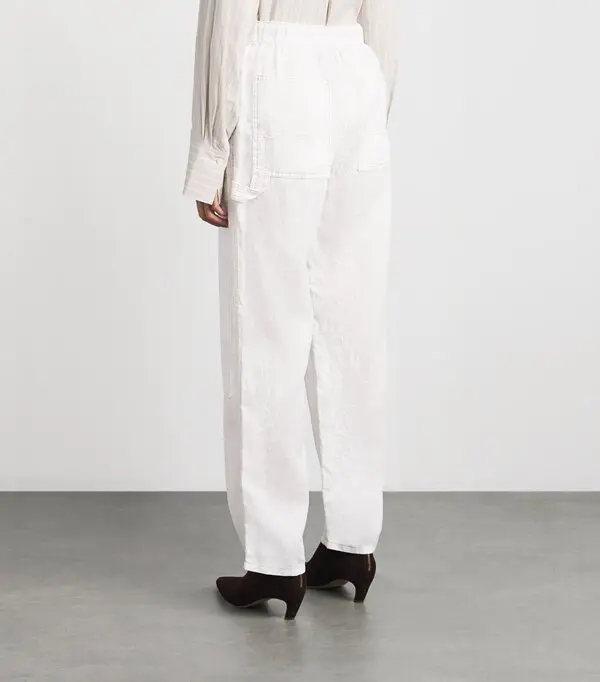 Rag & Bone Linen Atlas Wide-leg Trousers