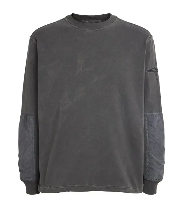 Stone Island Cotton Dyed Vanisé Sweatshirt - Black