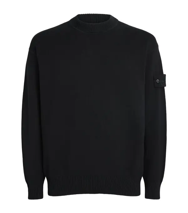 Stone Island Cotton-cashmere Ghost Sweater - Black