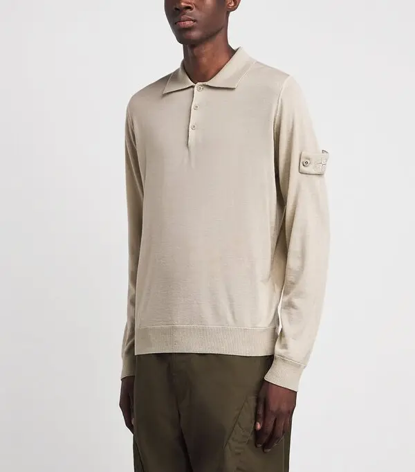 Stone Island Virgin Wool Ghost Polo Sweater