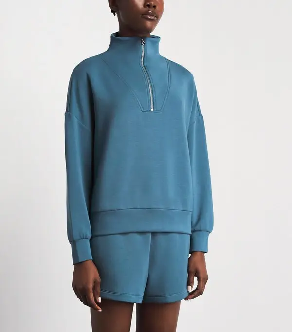 Varley Doublesoft Hawley Half-zip Sweatshirt - Blue
