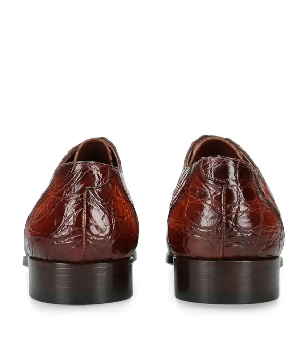 Magnanni Crocodile Leather Oxford Shoes