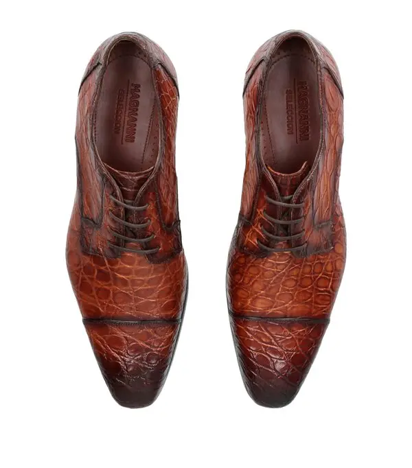 Magnanni Crocodile Leather Oxford Shoes