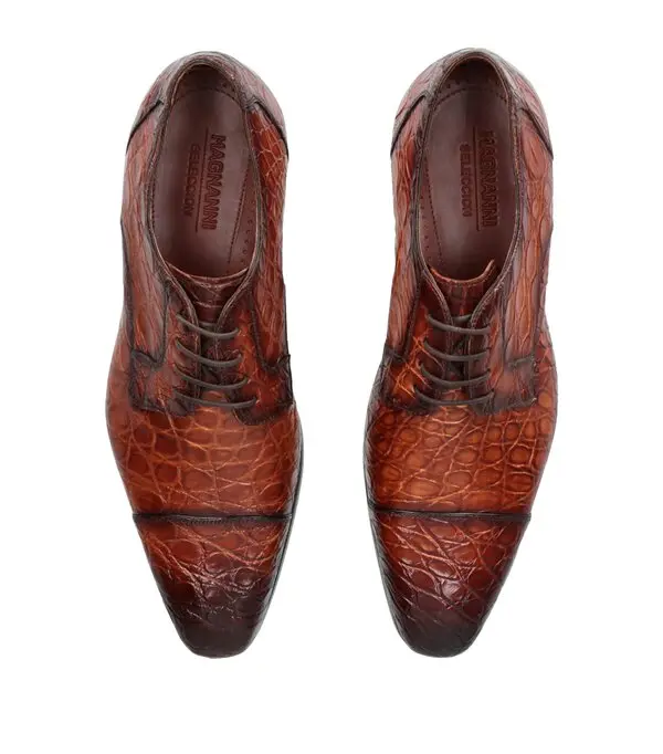 Magnanni Crocodile Leather Oxford Shoes