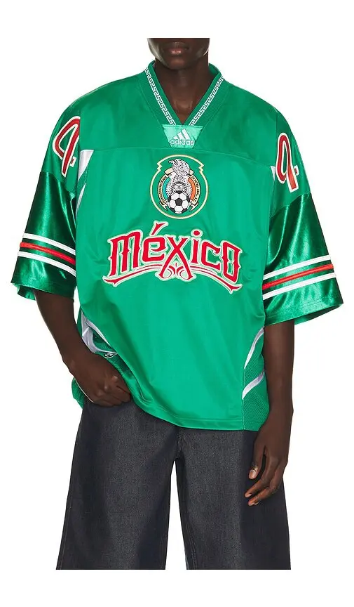 ADIDAS ORIGINALS Mexico 4 World Cup Jersey In Green - Bold Green