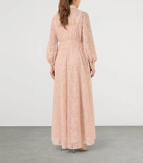Marina Rinaldi Embroidered Maxi Shirt Dress
