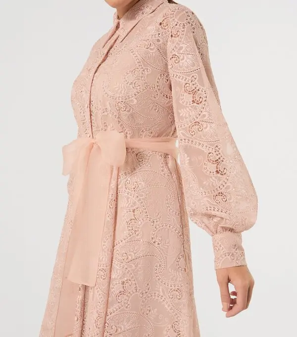Marina Rinaldi Embroidered Maxi Shirt Dress