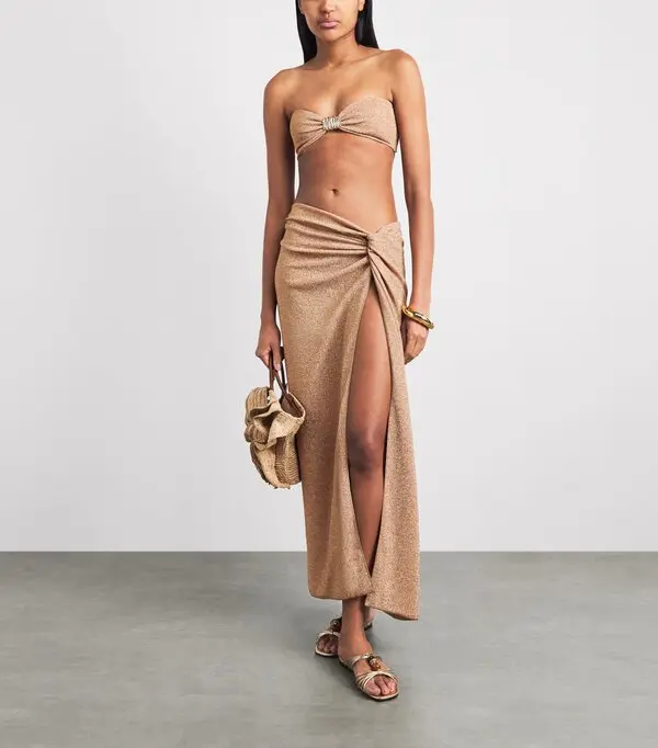 Devon Windsor Glitter Knot Maxi Skirt