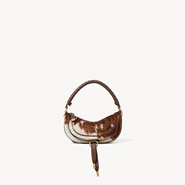 Chloé Darcey" Saddle Bag In Calfskin Leather And Cowhide - Chocolate