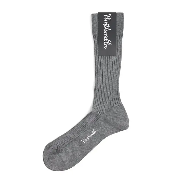 Pantherella Ribbed Danvers Socks - Grey