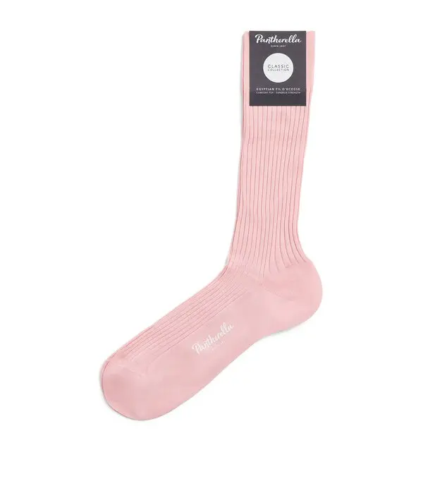 Pantherella Ribbed Danvers Socks - Pink