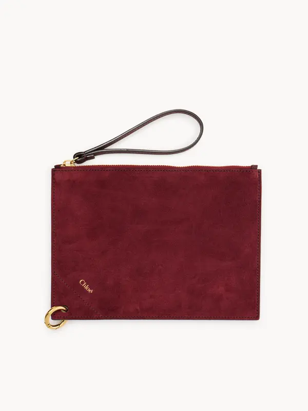 Chloé Suede Wristlet Pouch