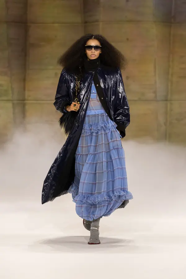 Chloé Long Puffer Coat With Glossy Finish