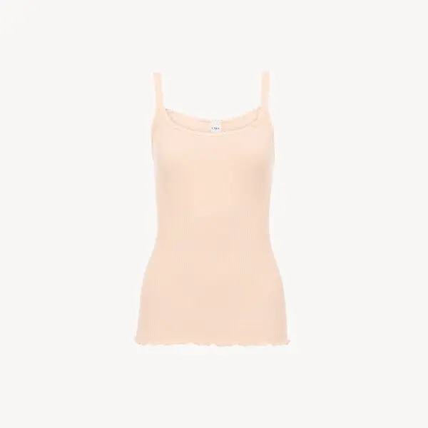 Chloé Ribbed Camisole With Trim Detail - Ultimate Nude