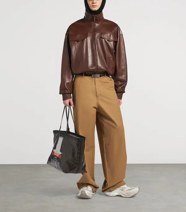 Balenciaga Leather Blouson Jacket