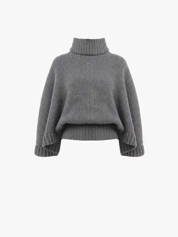 Chloé High Neck Knit Sweater - Divine Grey