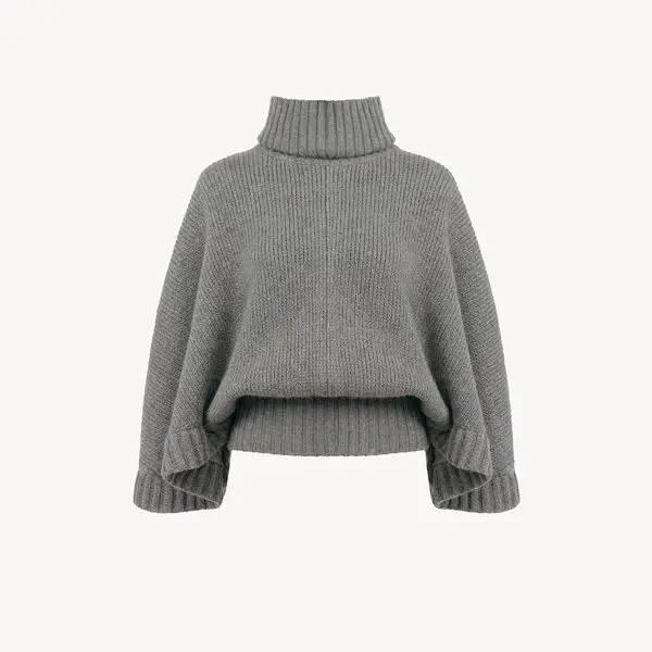 Chloé High Neck Knit Sweater - Divine Grey