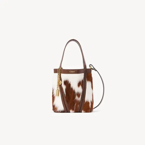 Chloé Calfskin And Calf-hair Tote - Chocolate