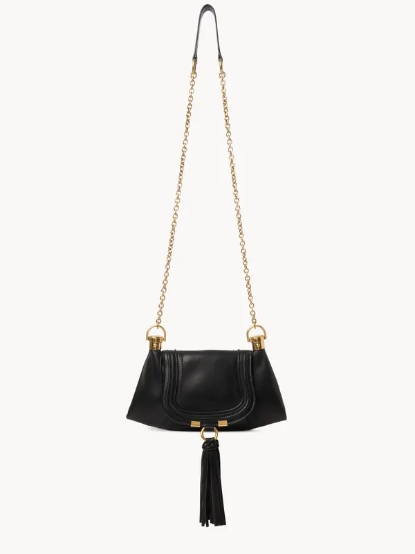 Chloé Leather Shoulder Bag With Gold Tone Hardware - Black