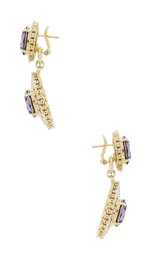 ANTON HEUNIS Omega Clasp Oval Disc Chandeliers Earrings