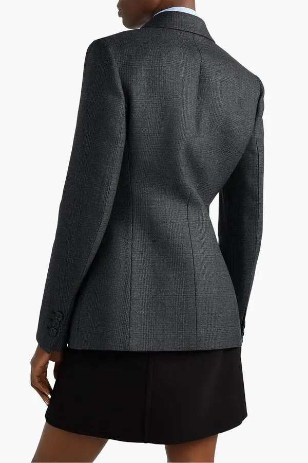 Prada Doublebreasted Checked Woolblend Blazer