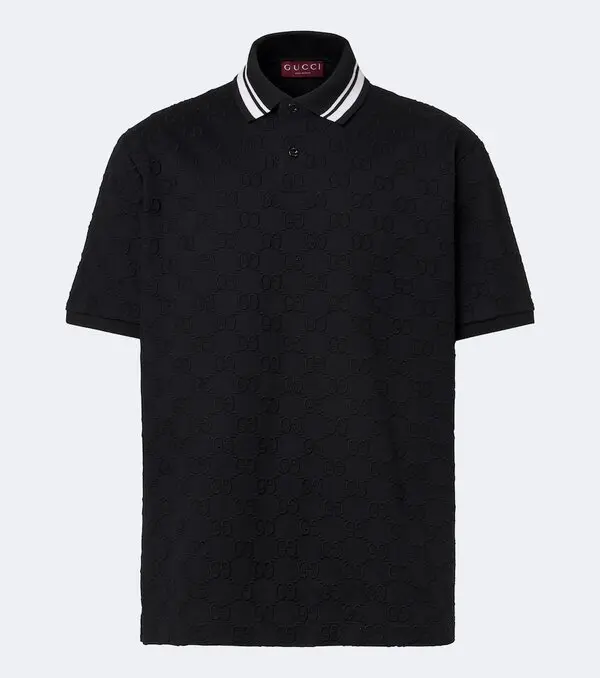 Gucci Gg Cotton-blend Piqué Polo Shirt