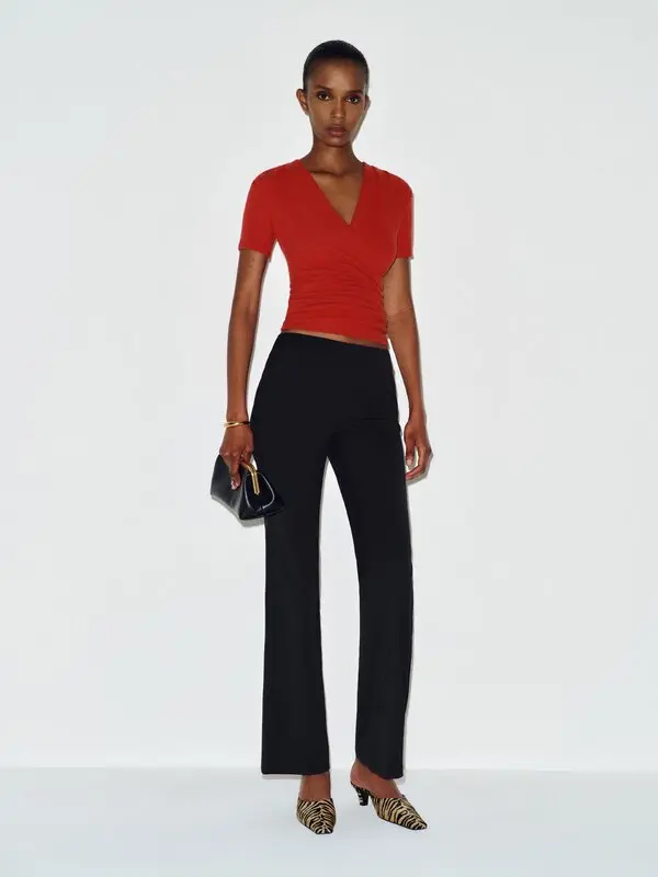 REFORMATION Larah Knit Top - Red