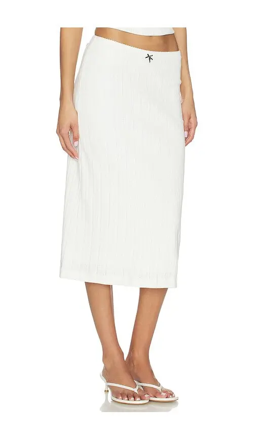Lacoste Pointelle Knit Midi Skirt