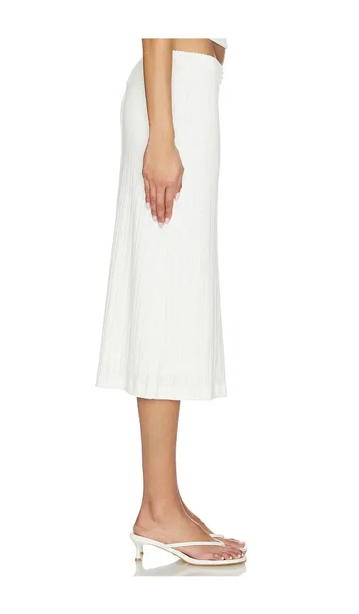 Lacoste Pointelle Knit Midi Skirt
