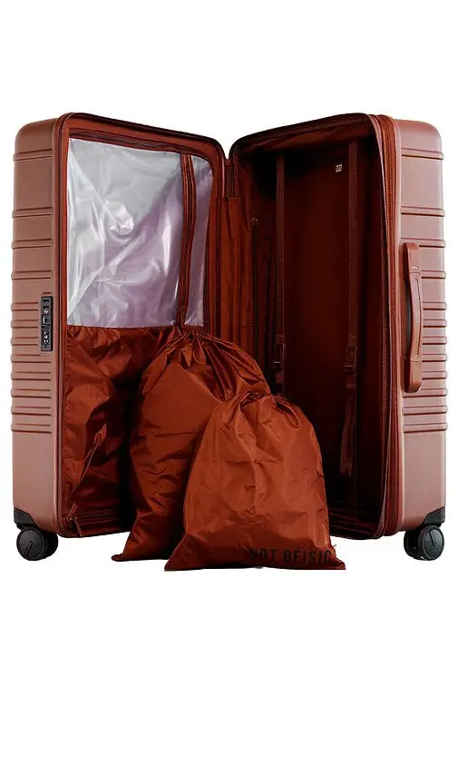BEIS The Large Check-in Roller In Brown - Maple