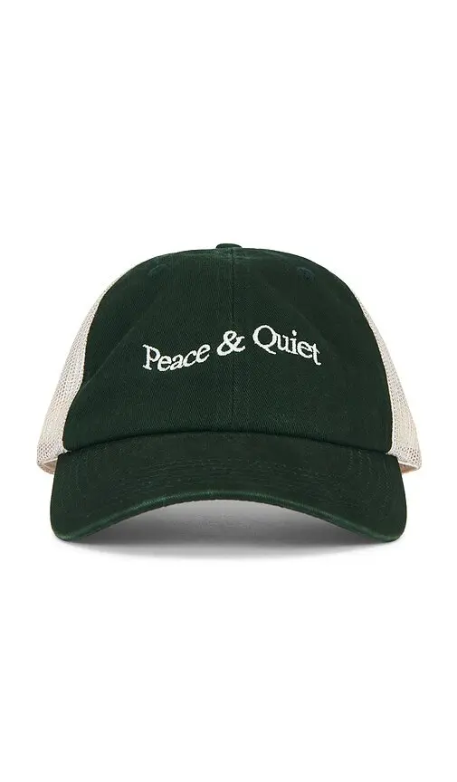 MUSEUM OF PEACE & QUIET Wordmark Trucker Hat - Forest