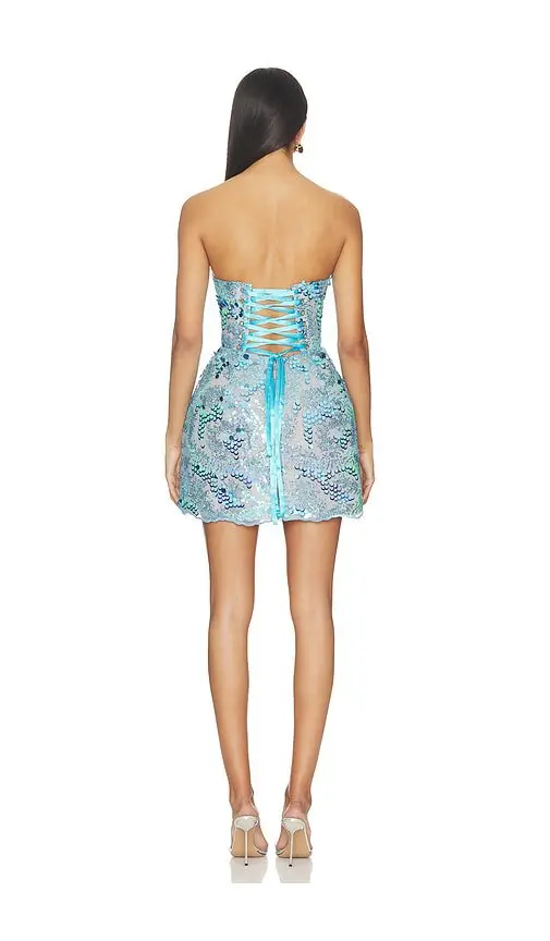 BRONX BANCO Sequin Maraya Strapless Mini Dress