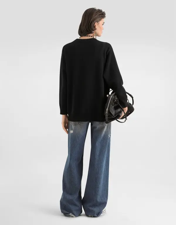Dolce & Gabbana Embellished Denim Trousers
