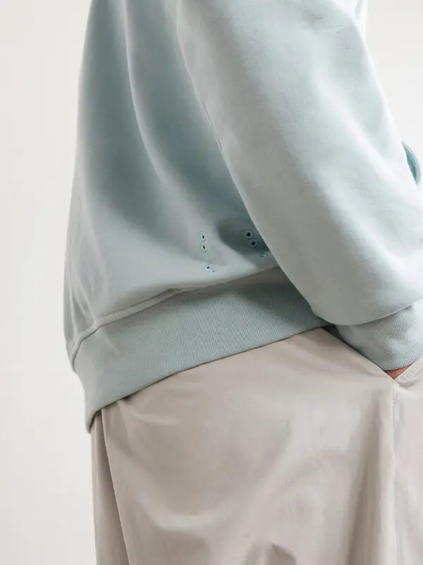On Logo-embroidered Organic Cotton-blend Half-zip Sweatshirt - Green