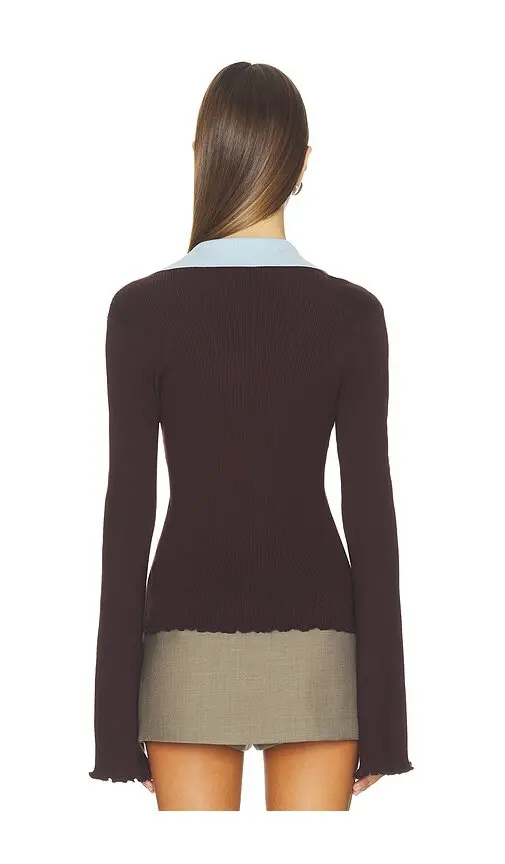 Joe's Jeans The Riley Polo Sweater In Brown