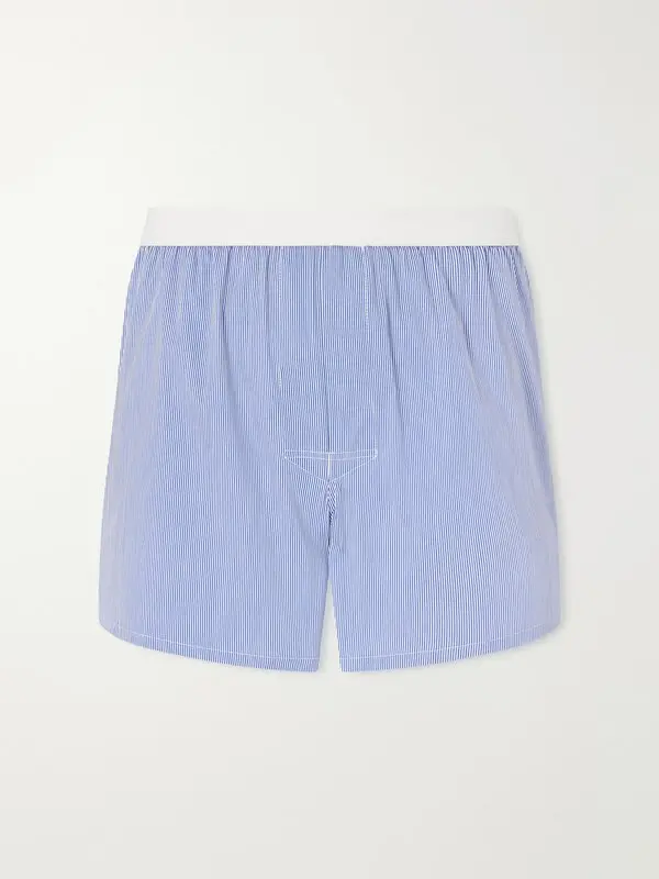 TOM FORD Striped Cotton-blend Poplin Boxer