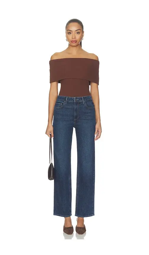Paige Rosarita Top In Brown
