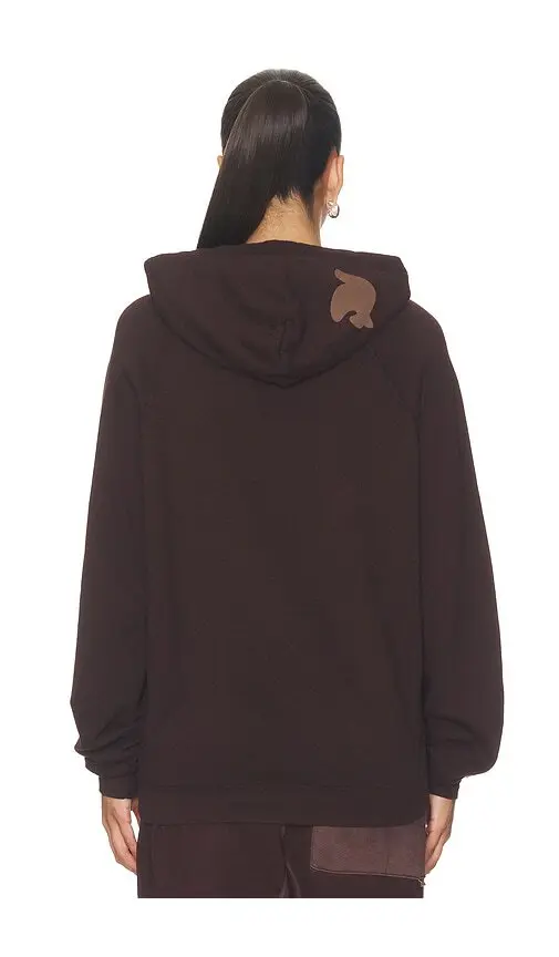 FREECITY Basicgoodness Fluff Hoodie In Brown