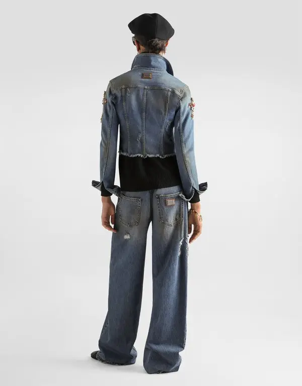 Dolce & Gabbana Denim Jacket With Embroidery