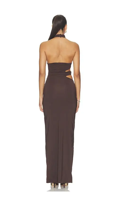 MAYGEL CORONEL Tempus Maxi Dress In Brown