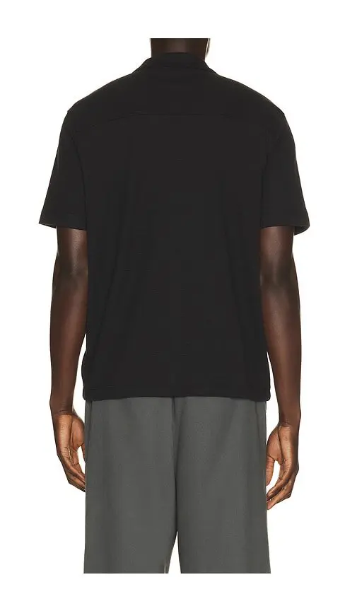 Vince Mesh Knit Cotton Blend Cabana Shirt