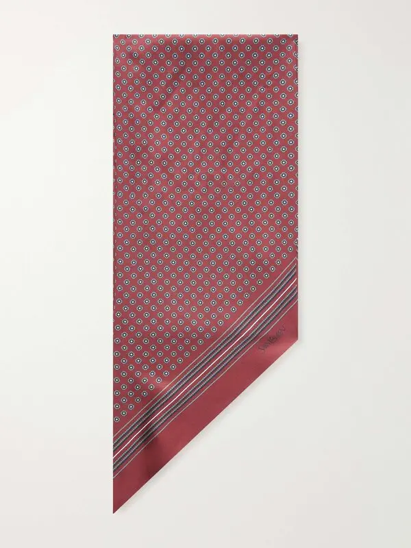 Saint Laurent Printed Silk-twill Scarf