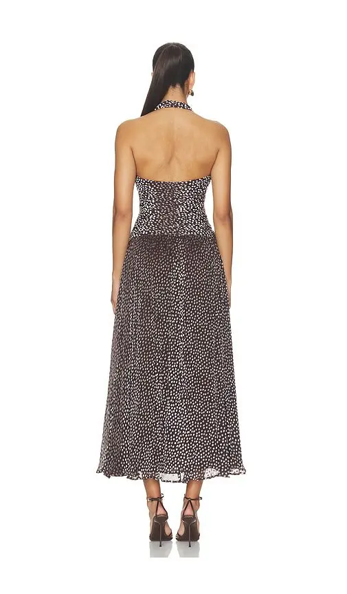 Cult Gaia Clara Halter Neck Maxi Dress